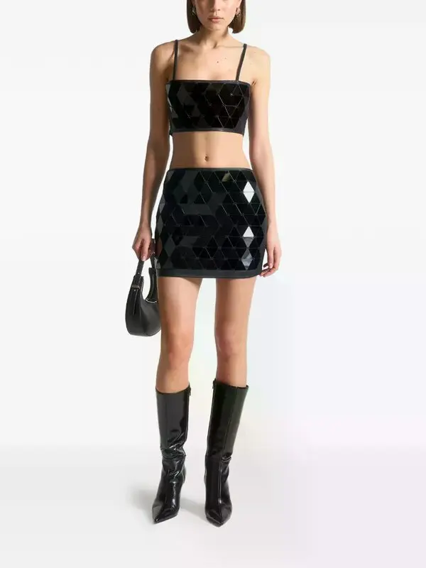 Manière De Voir Mirrored Mini Skirt