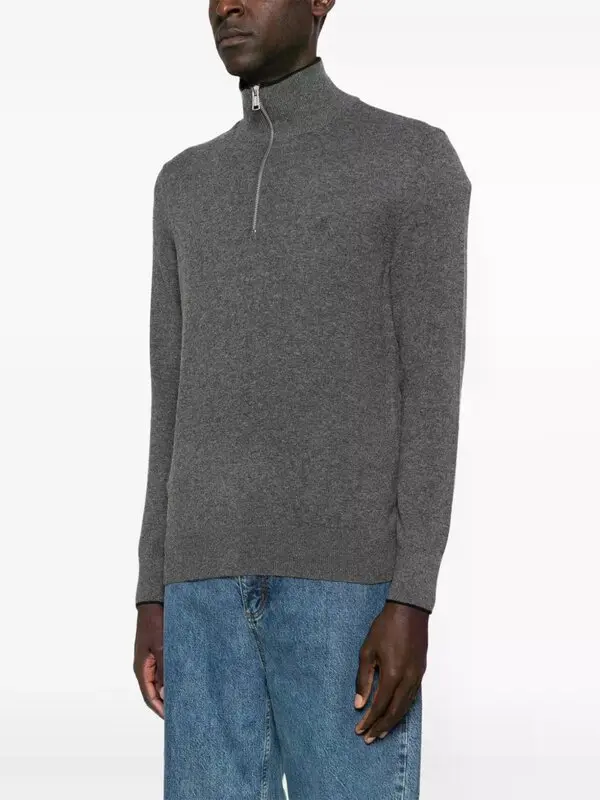 Marc O'polo Zip Neck Sweater - Grey