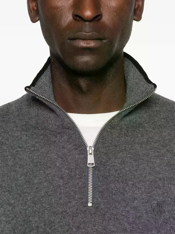 Marc O'polo Zip Neck Sweater - Grey