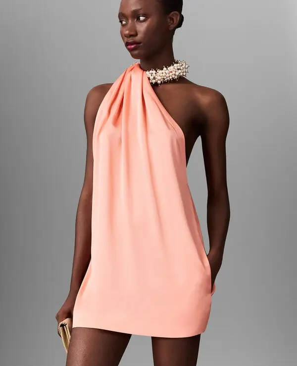 Stella McCartney Bead-embellished Twisted Mini Dress - Peony