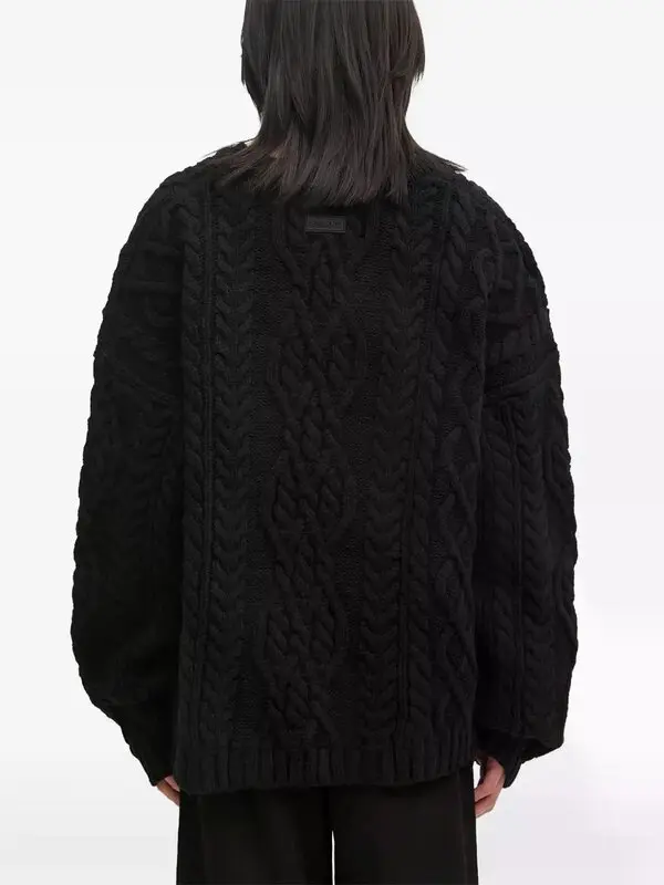 Vetements V-neck Cable Knit Sweater