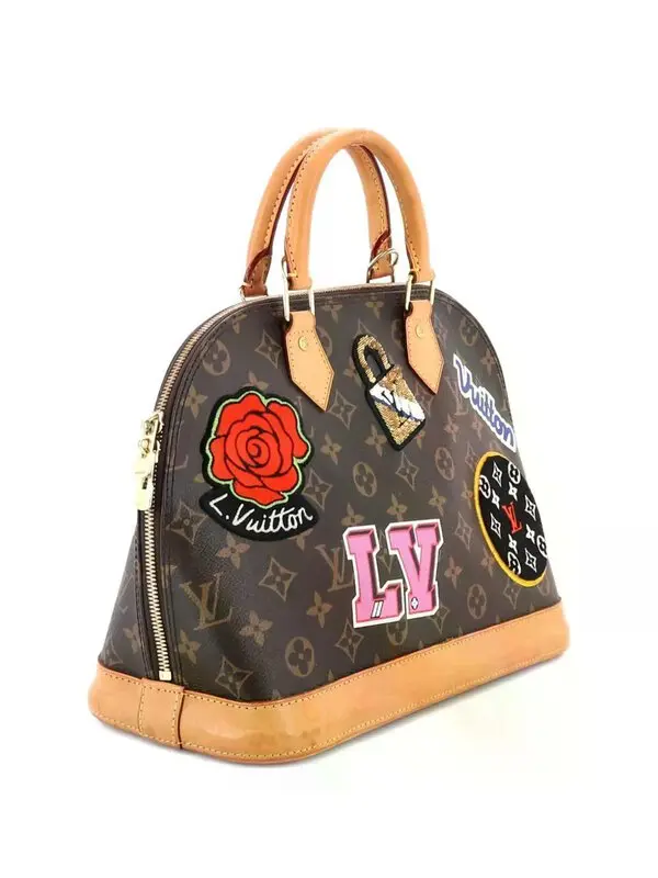 LOUIS VUITTON Alma Handbag Limited Edition Patches Monogram Canvas Pm Satchel