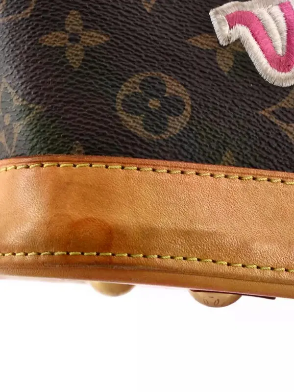 LOUIS VUITTON Alma Handbag Limited Edition Patches Monogram Canvas Pm Satchel