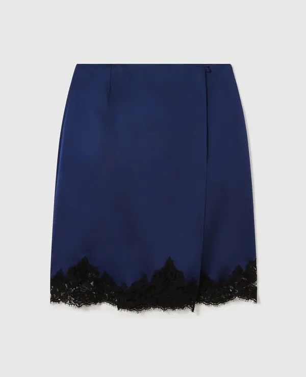 Stella McCartney Iconic Lace Midi Skirt - Navy