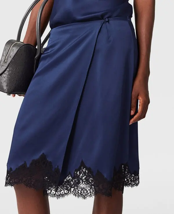 Stella McCartney Iconic Lace Skirt - Navy