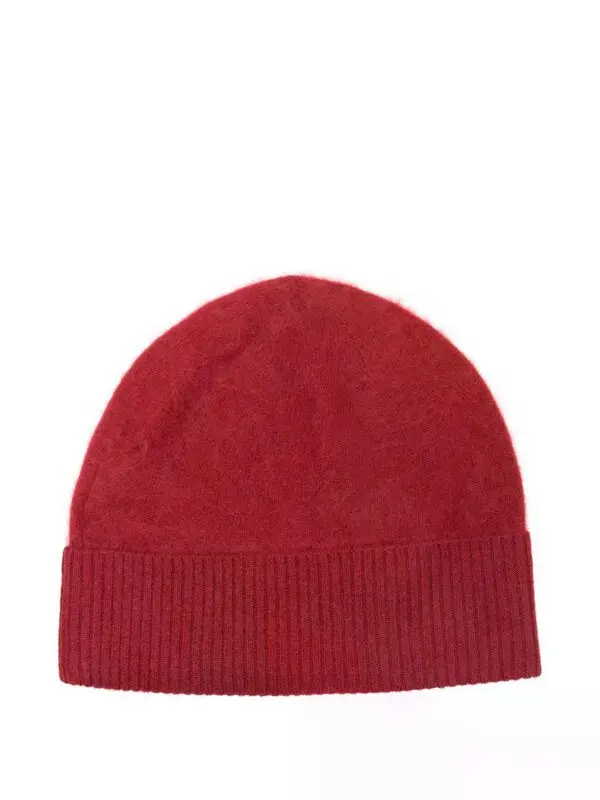 ABSOLUT CASHMERE Brushed Cashmere Beanie Hat - Red