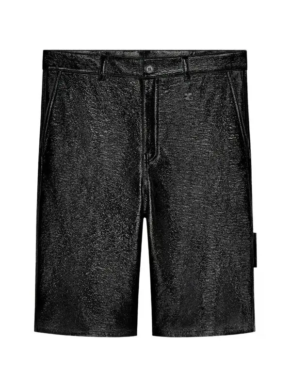 COURREGES Button-fastening Shorts - Black