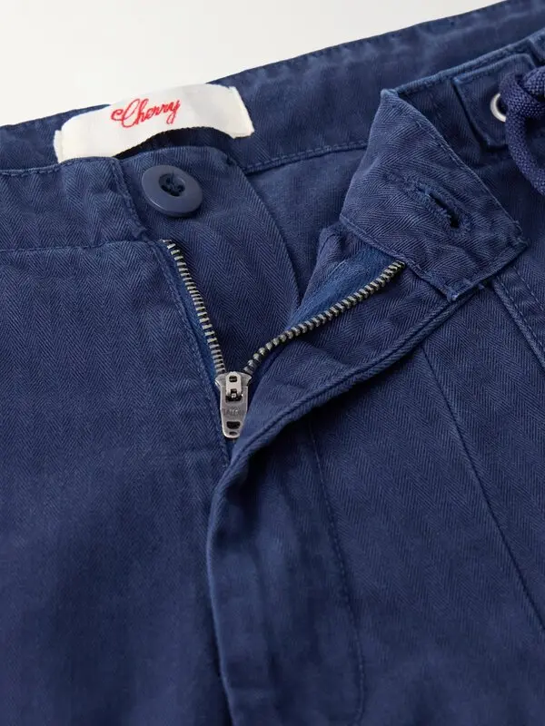 CHERRY LOS ANGELES Parachute Wide-leg Cotton Trousers - Blue