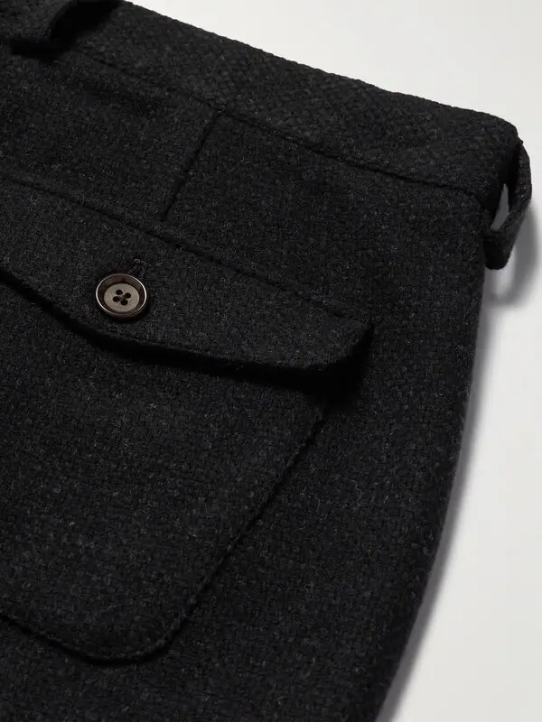 Oliver Peoples Morton Straight-leg Pleated Cotton-blend Suit Trousers