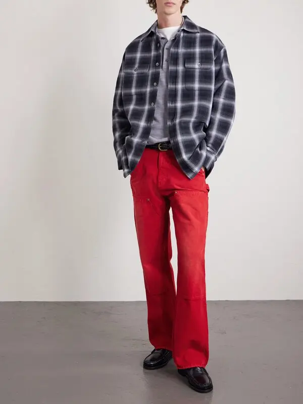 CHERRY LOS ANGELES Wide-leg Cotton-canvas Trousers