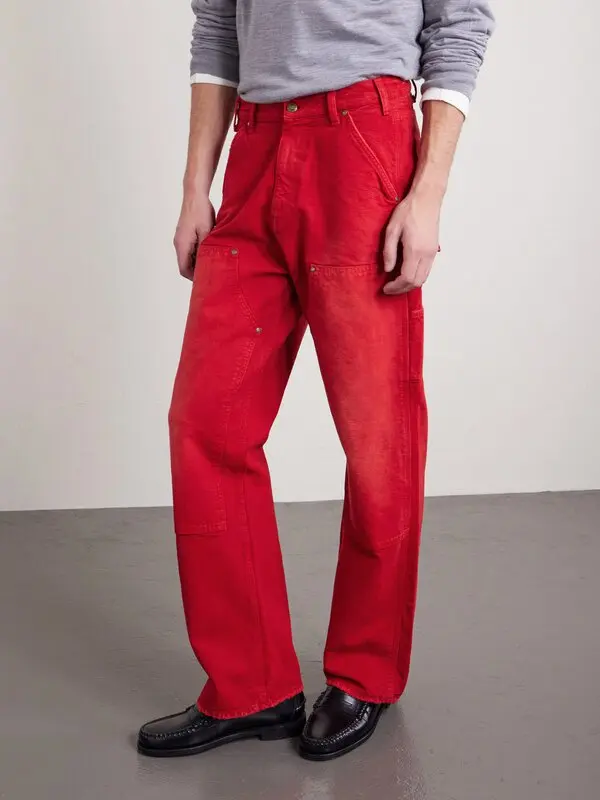 CHERRY LOS ANGELES Wide-leg Cotton-canvas Trousers