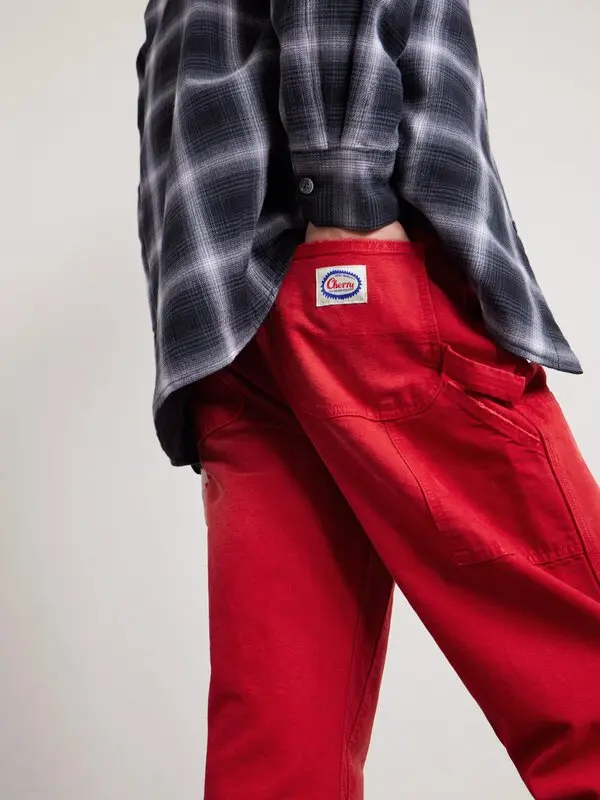 CHERRY LOS ANGELES Wide-leg Cotton-canvas Trousers