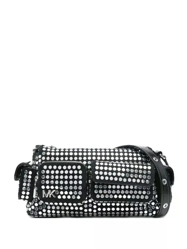 Michael Kors Dakota Stud-embellished Shoulder Bag - Black