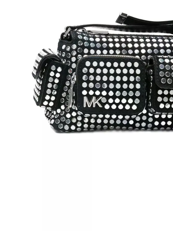 Michael Kors Dakota Stud-embellished Shoulder Bag - Black