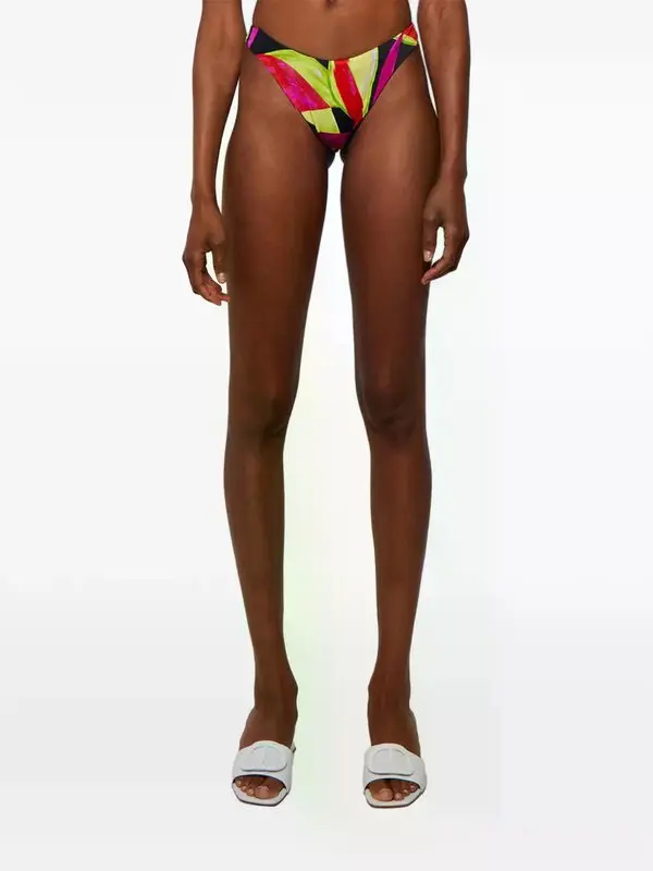 LOUISA BALLOU Patterned Bikini Bottom - Black