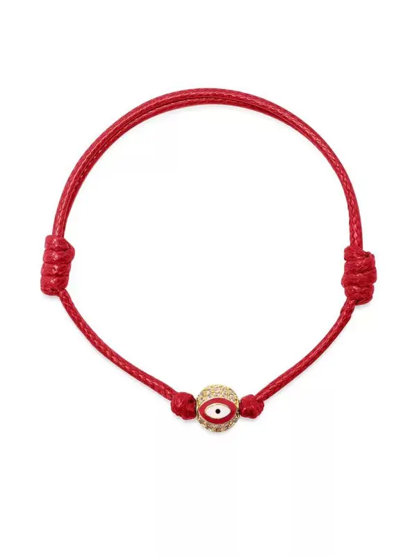 NIALAYA JEWELRY Evil Eye String Bracelet - Gold