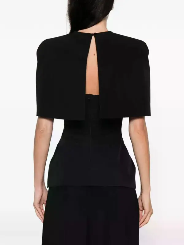 AXEL 113 Cape Detailed Top - Black