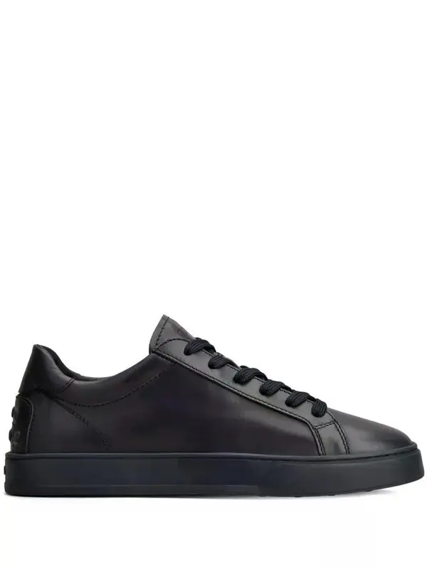 TOD'S Leather Low Top Sneakers - Black