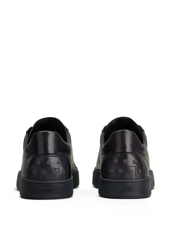 TOD'S Leather Low Top Sneakers - Black