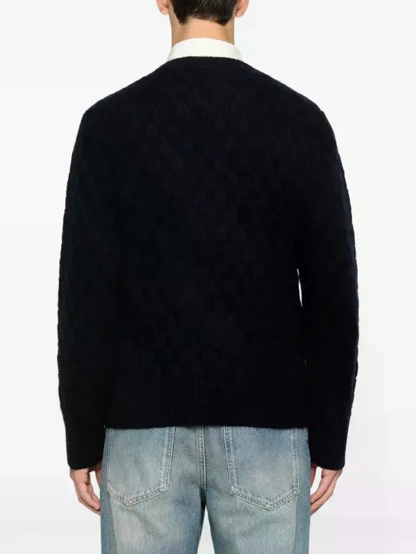 WALES BONNER Textured Knit Sweater With Button Detail