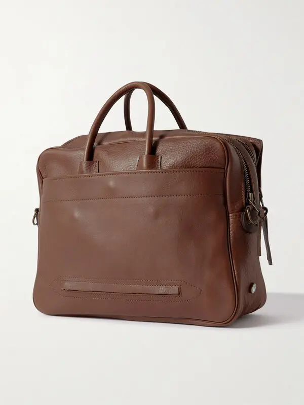 BLEU DE CHAUFFE Zeppo Duo Full-grain Leather Briefcase