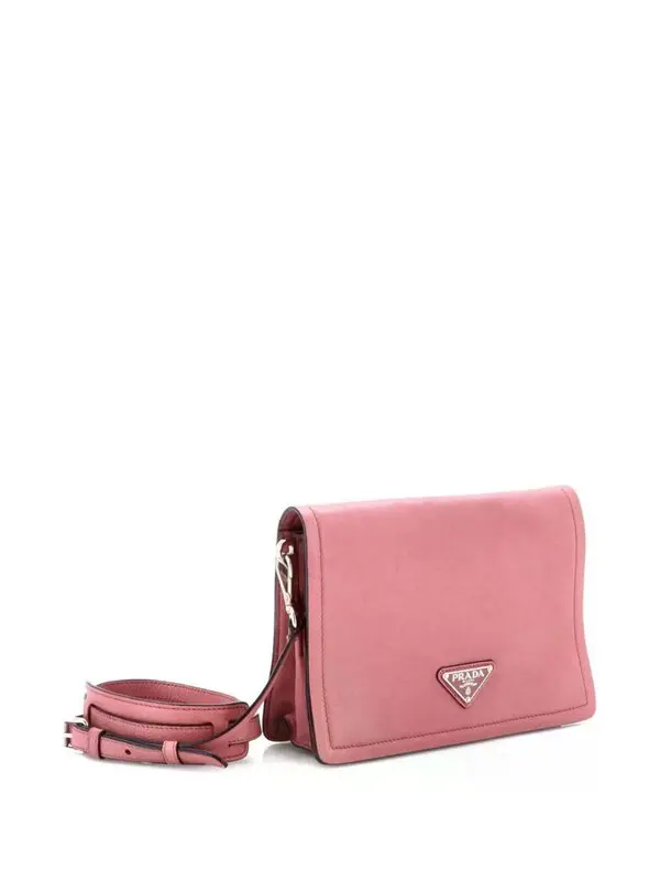 Prada Full Flap Glace Calf Small Shoulder Bag