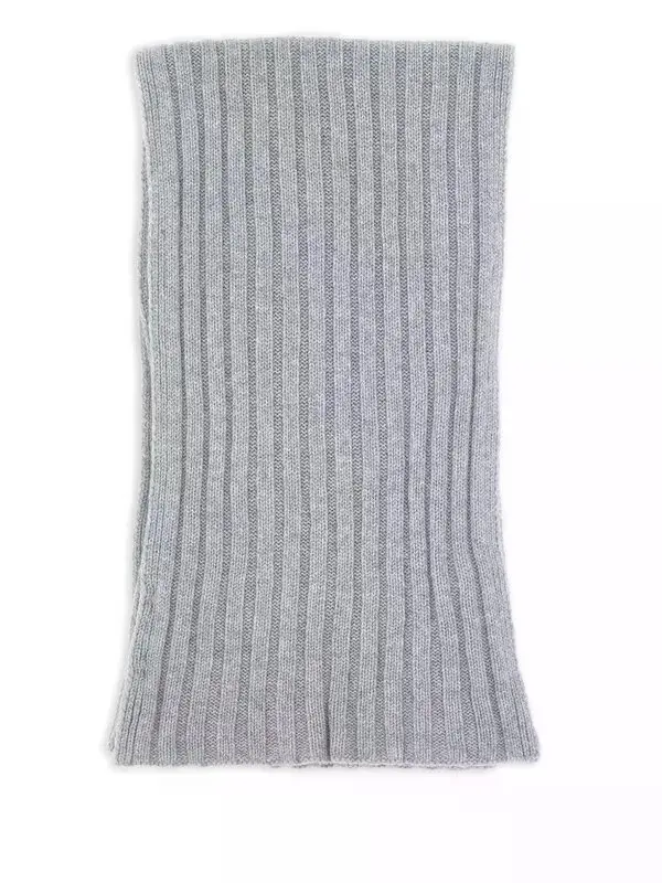 GRAN SASSO Ribbed Scarf - Grey