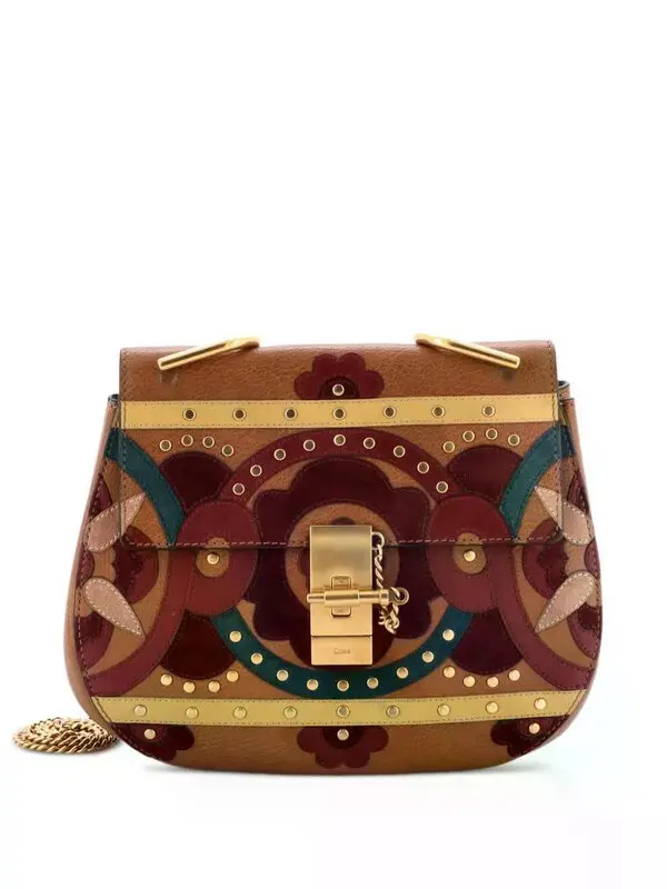 Chloé Drew Patchwork Studded Crossbody Bag