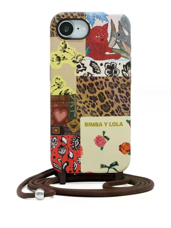 Bimba Y Lola Iphone 16e Patchwork Phone Case - Brown