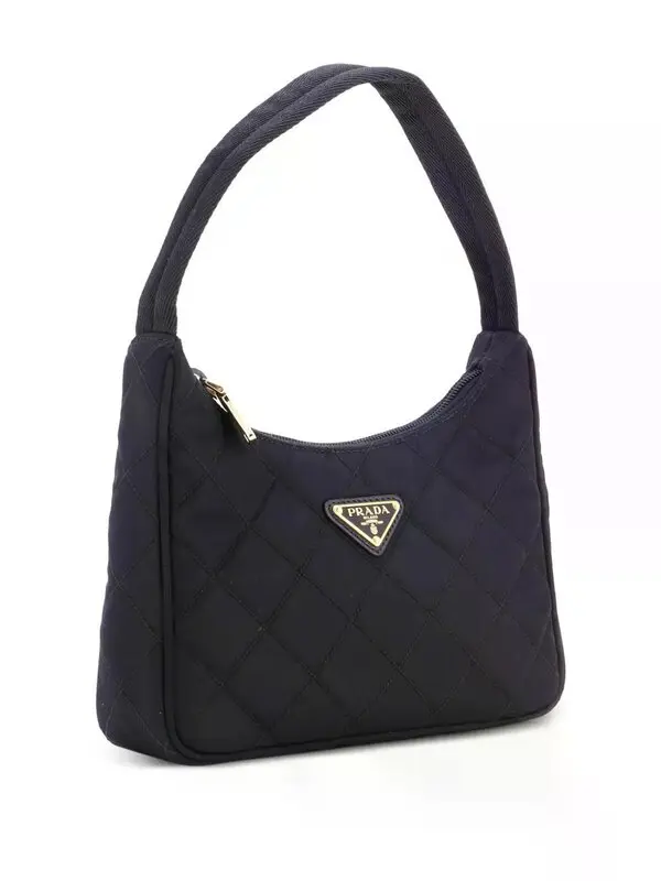 Prada Quilted Tessuto Small Hobo Bag