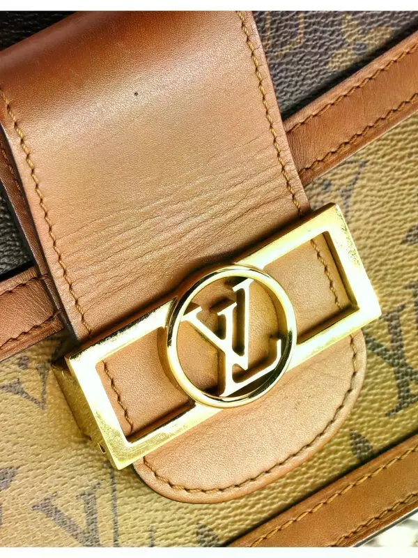 LOUIS VUITTON Dauphine Reverse Monogram Canvas Mm Shoulder Bag
