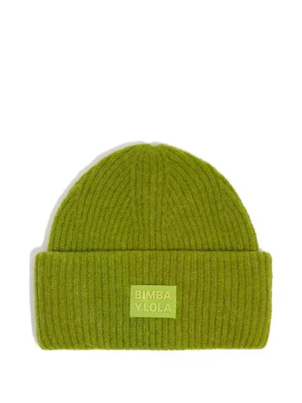Bimba Y Lola Logo-patch Beanie - Green