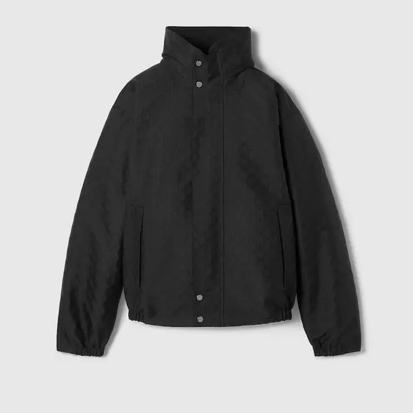 Gucci Reversible Cotton Ripstop Zip Jacket - Black