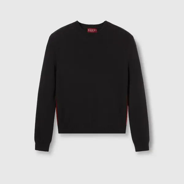 Gucci Cashmere Sweater With Web Intarsia
