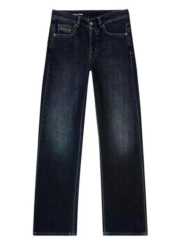 DIESEL® 1971 D-sent-s1 Shaded Embroidered Jeans - Blue