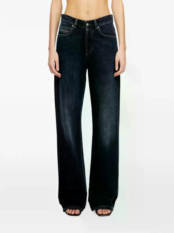 DIESEL® 1971 D-sent-s1 Shaded Embroidered Jeans - Blue
