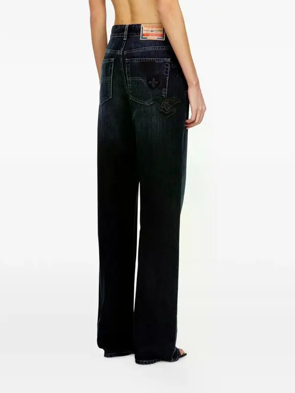 DIESEL® 1971 D-sent-s1 Shaded Embroidered Jeans - Blue