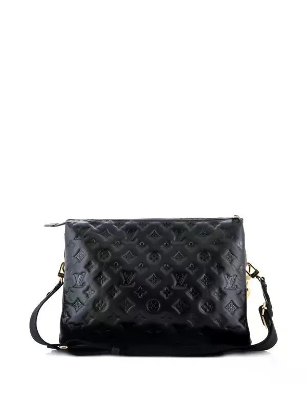 LOUIS VUITTON Coussin Mm Crossbody Bag Monogram Embossed Lambskin - Black