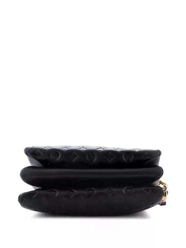 LOUIS VUITTON Coussin Mm Crossbody Bag Monogram Embossed Lambskin - Black