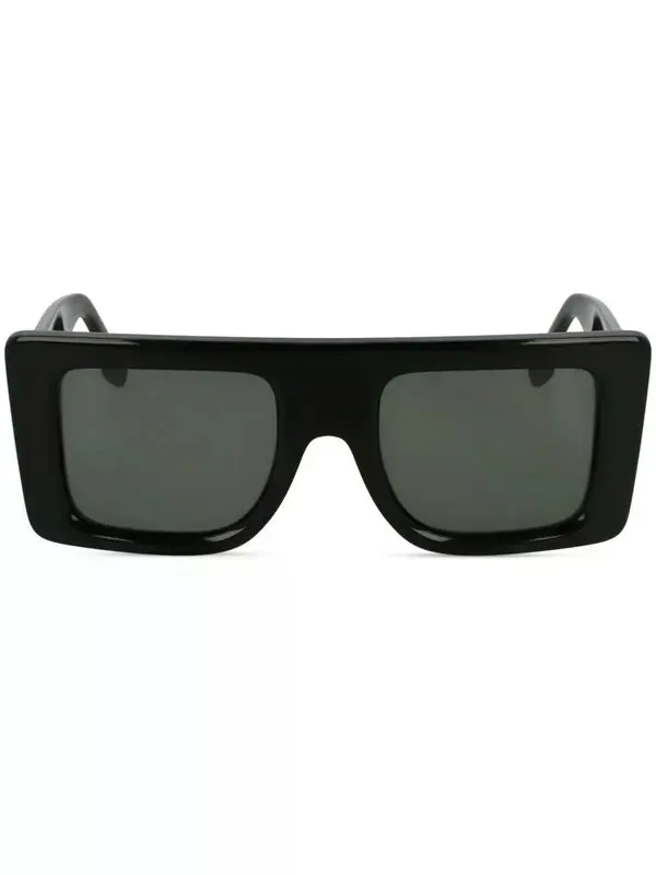 Victoria Beckham Logo-plaque Square Frame Sunglasses - Black