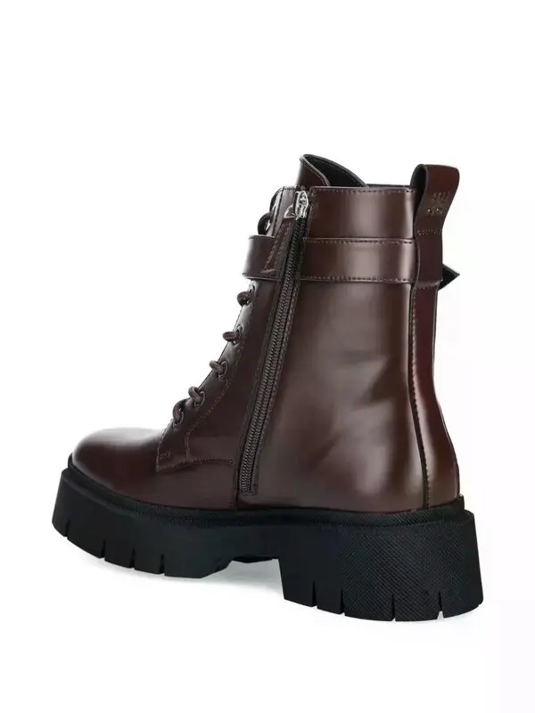 Hugo Buckle Lace-up Boots