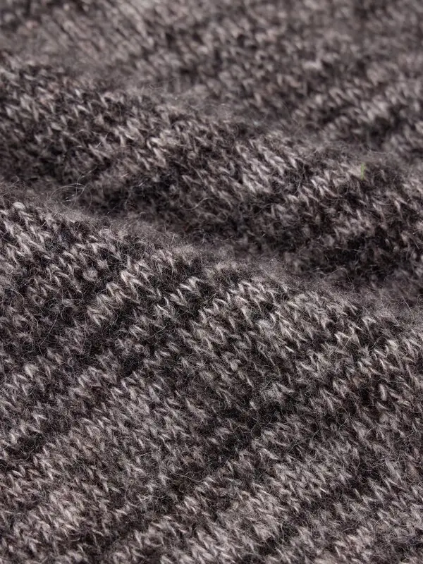 Oliver Peoples Slim-fit Space-dyed Knitted Sweater - Black