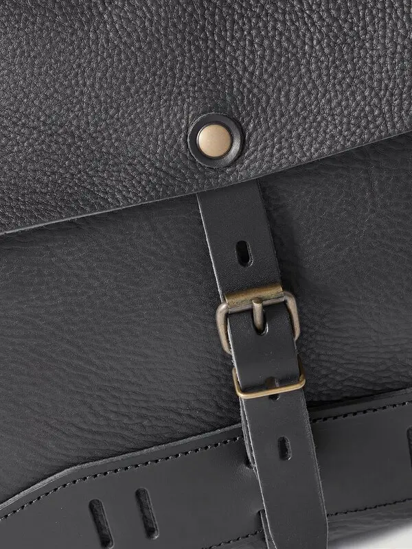BLEU DE CHAUFFE Full-grain Leather Messenger Bag