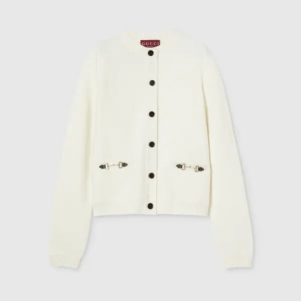 Gucci Wool Cashmere Cardigan With Horsebit
