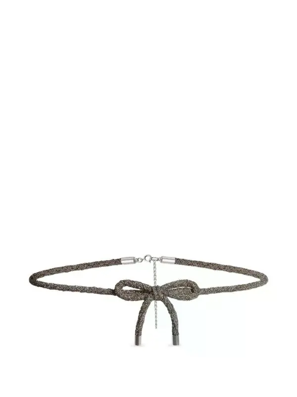 Alberta Ferretti Bow Detail Belt - Grey