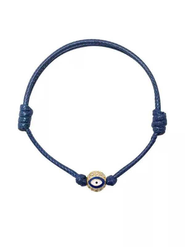 NIALAYA JEWELRY Evil Eye String Bracelet - Gold