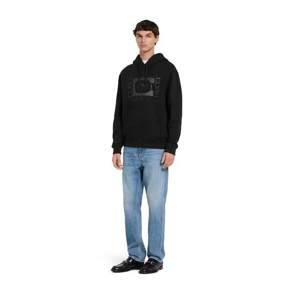 Gucci Cotton Jersey Sweatshirt With Interlocking G Print