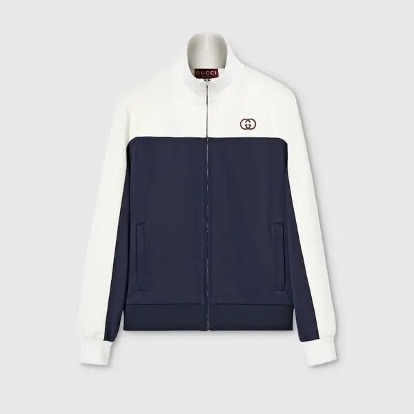 Gucci Technical Jersey Zip Jacket - Blue