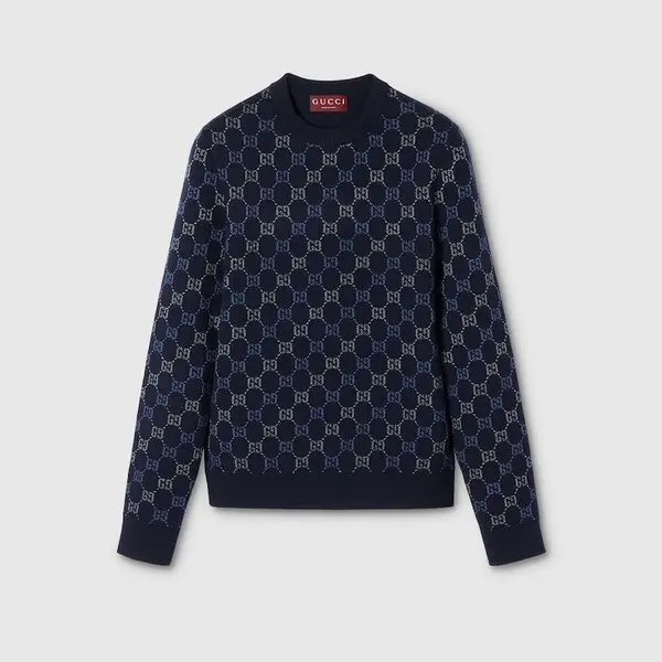 Gucci Gg Double Wool Knit Sweater
