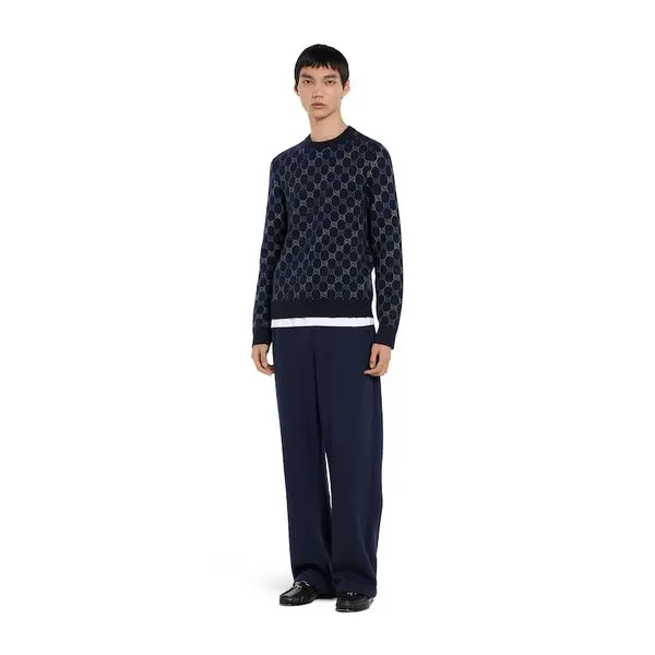 Gucci Gg Double Wool Knit Sweater